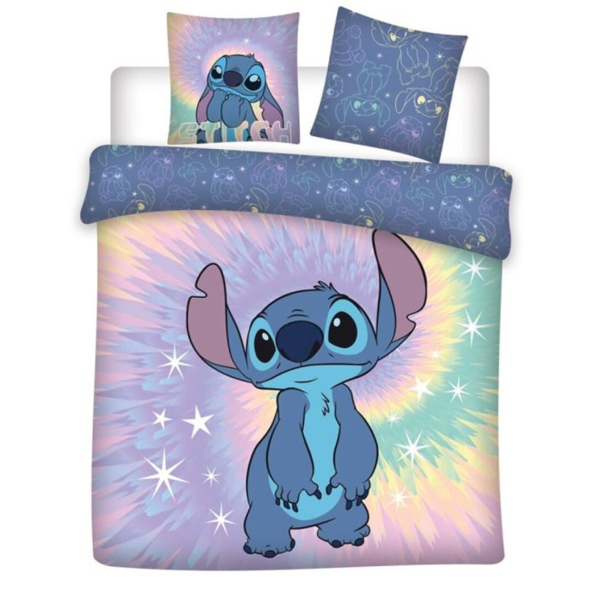 Lilo & Stitch® Rainbow Kingsize Sengetøj til 429 kr. på Temashop.dk