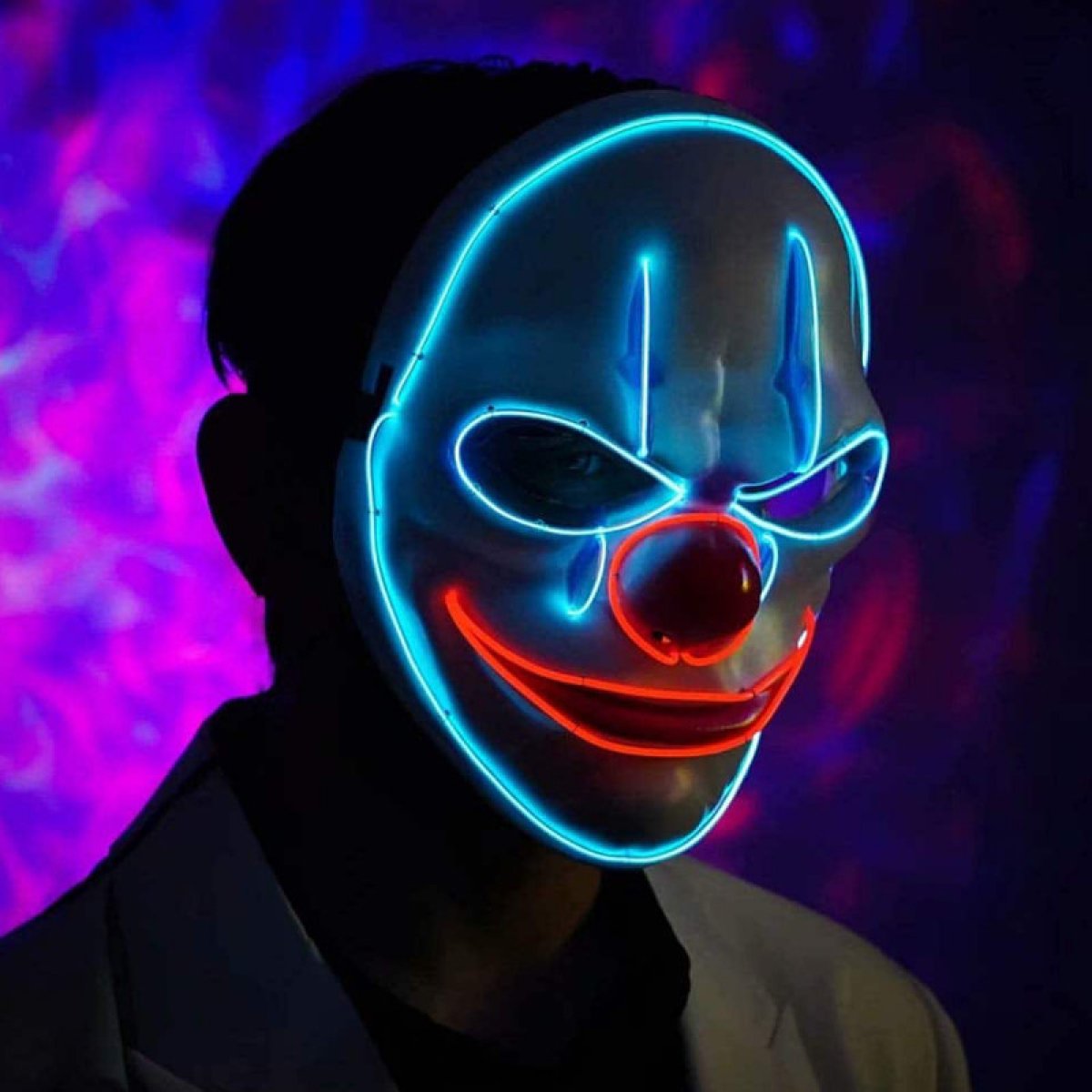LED Mask Scary Clown til 199 kr. på Temashop.dk