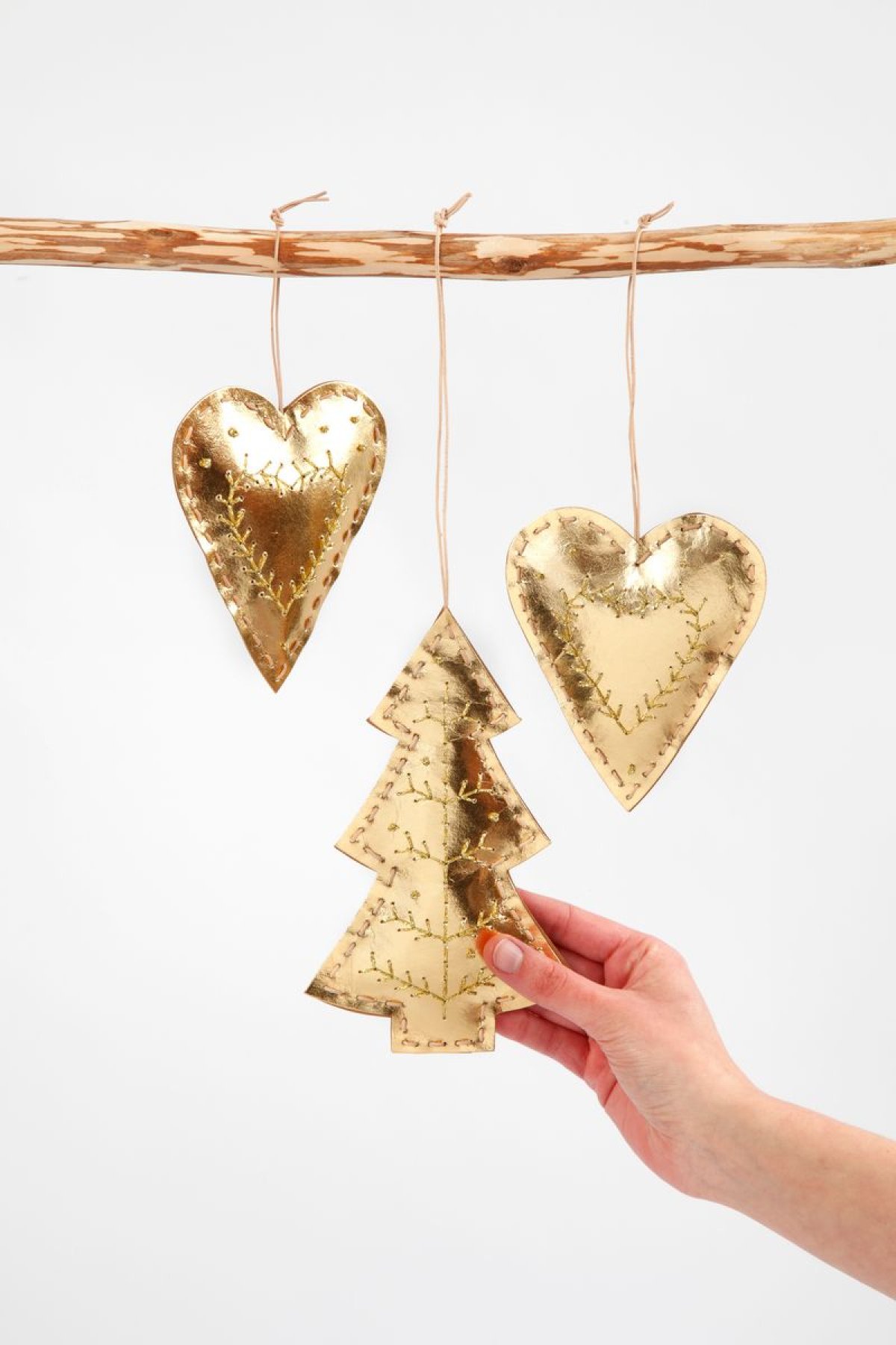 Julepynt Læderpapir DIY Guld til 99 kr. på Temashop.dk