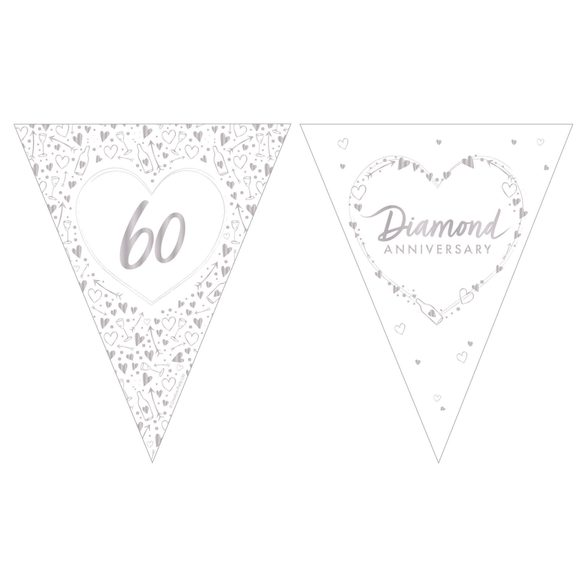 60 Års Diamant Bryllup Guirlande til 39 kr. på Temashop.dk