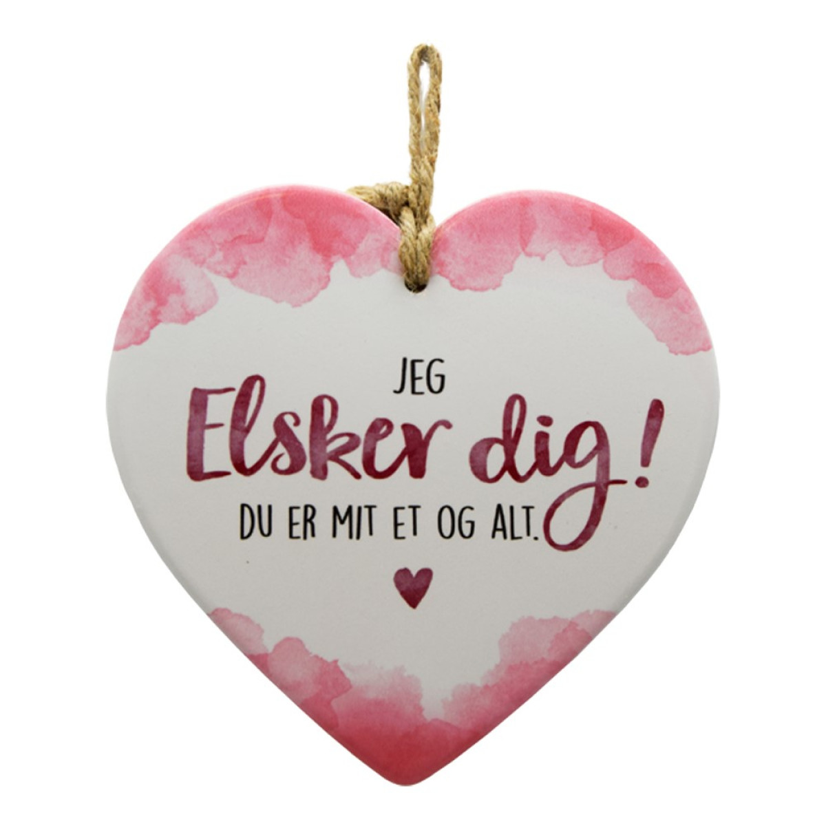 Elsker Dig Porcelænshjerte til 49 kr. på Temashop.dk