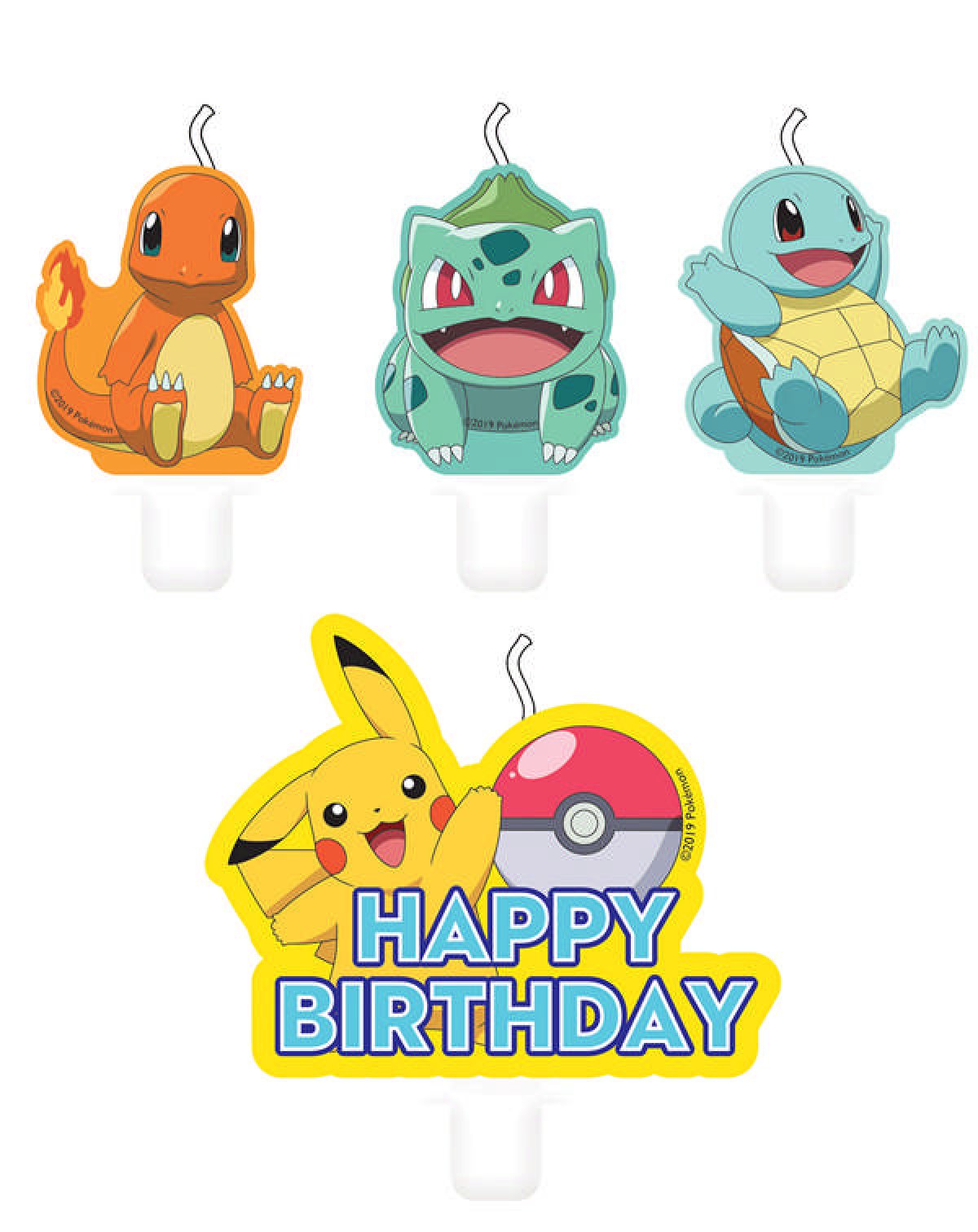 Køb 4 Mini Character Candles Pokemon Height 5.5 / 7.8 cm til kun 49 ...
