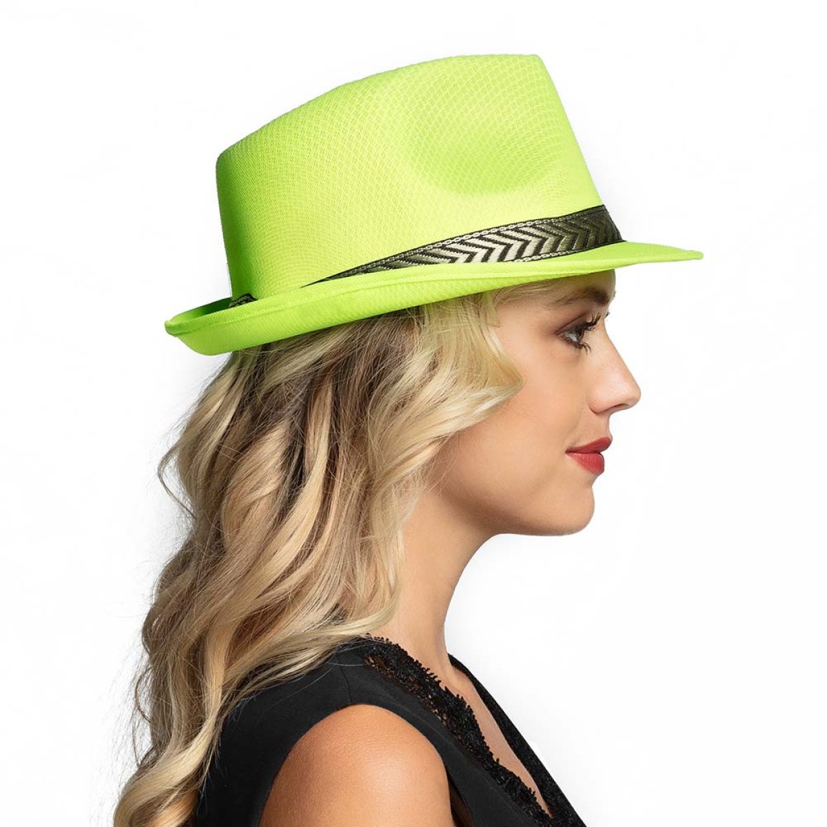 Gangster Fedora Neongrøn til 39 kr. på Temashop.dk
