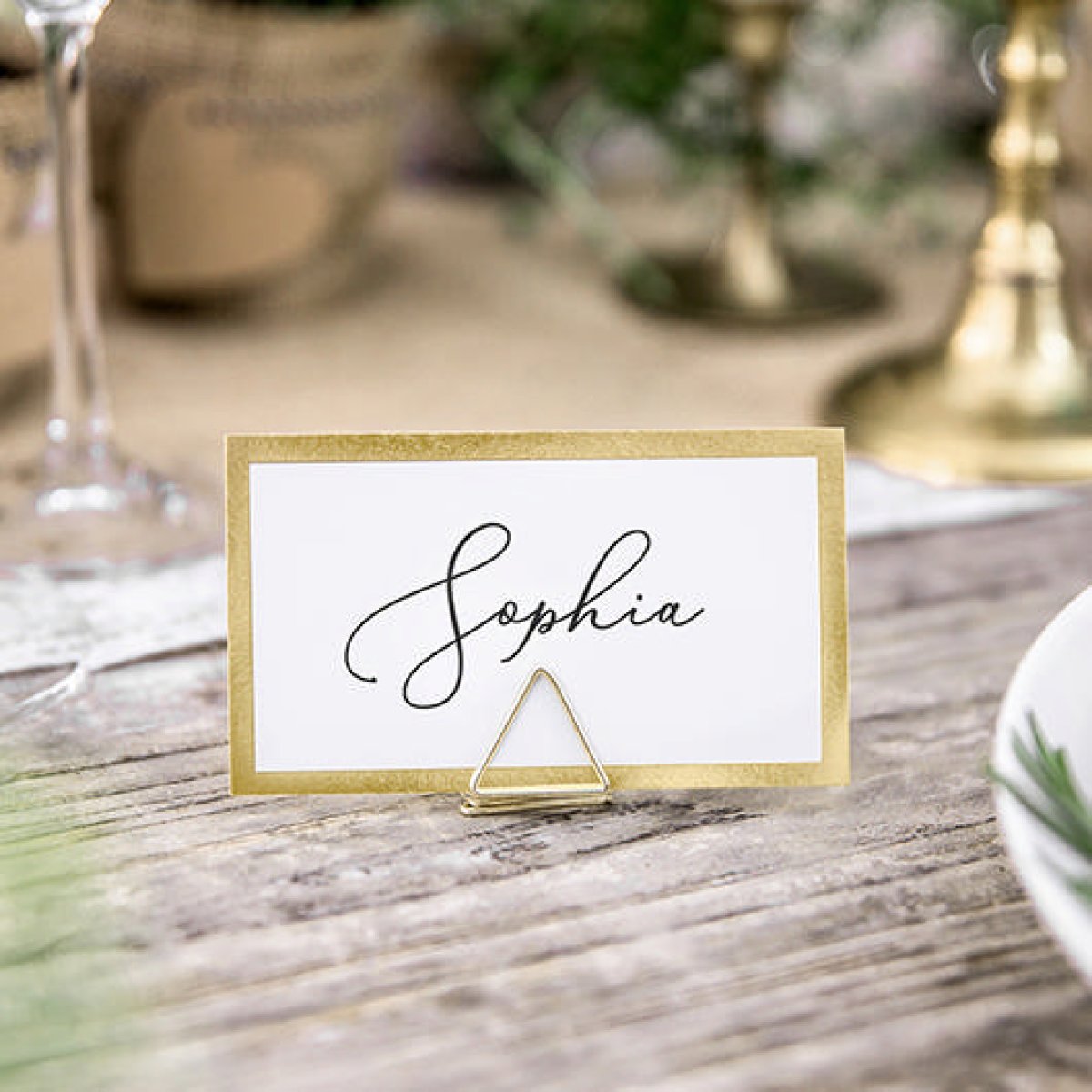 Køb Guldkant Bordkort Hvid til kun 19 kr | Temashop.dk