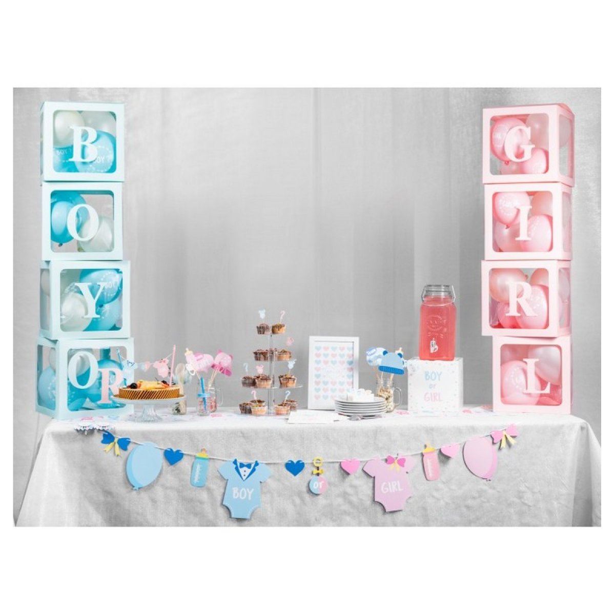 Babytøj Gender Reveal Guirlande Lyseblå/Lyserød til 49 kr. på Temashop.dk