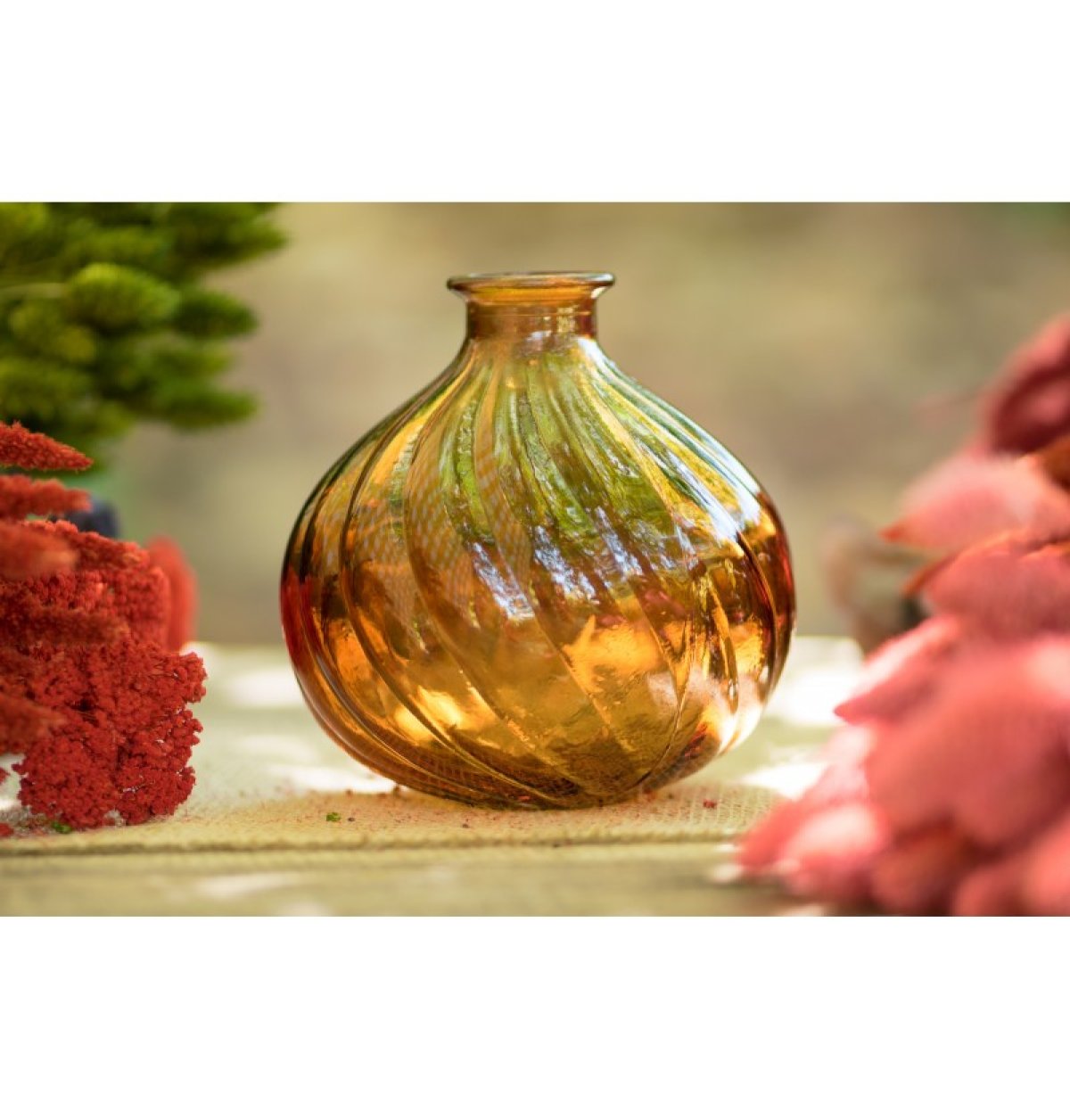 Riflet Glasvase Amber til 139 kr. på Temashop.dk