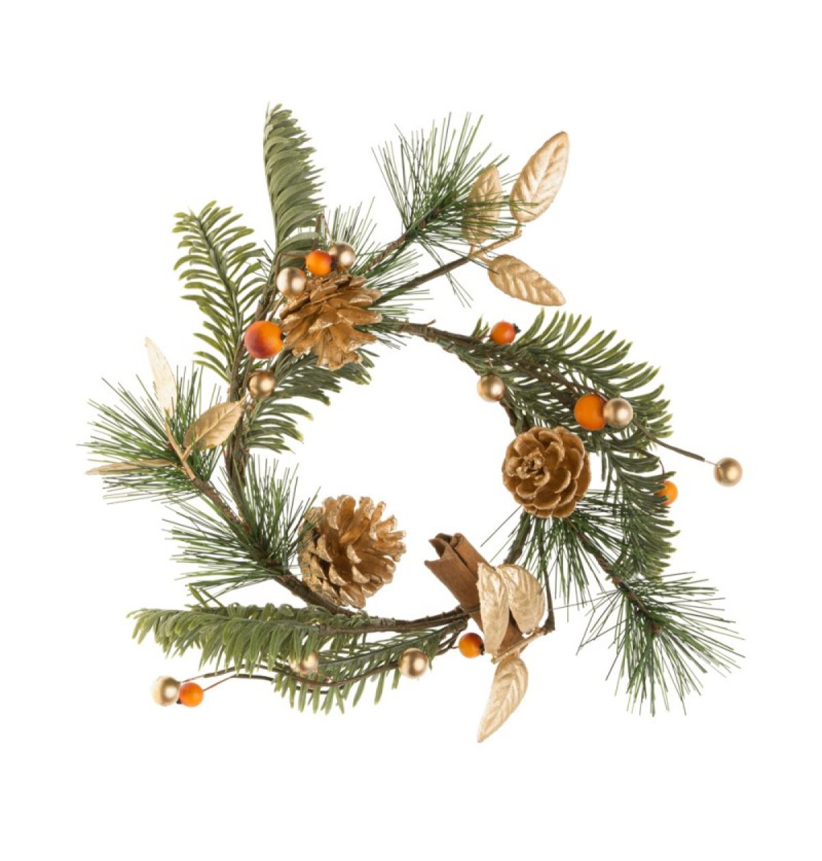 Julekrans Med Kogler Grøn/Guld til 119 kr. på Temashop.dk