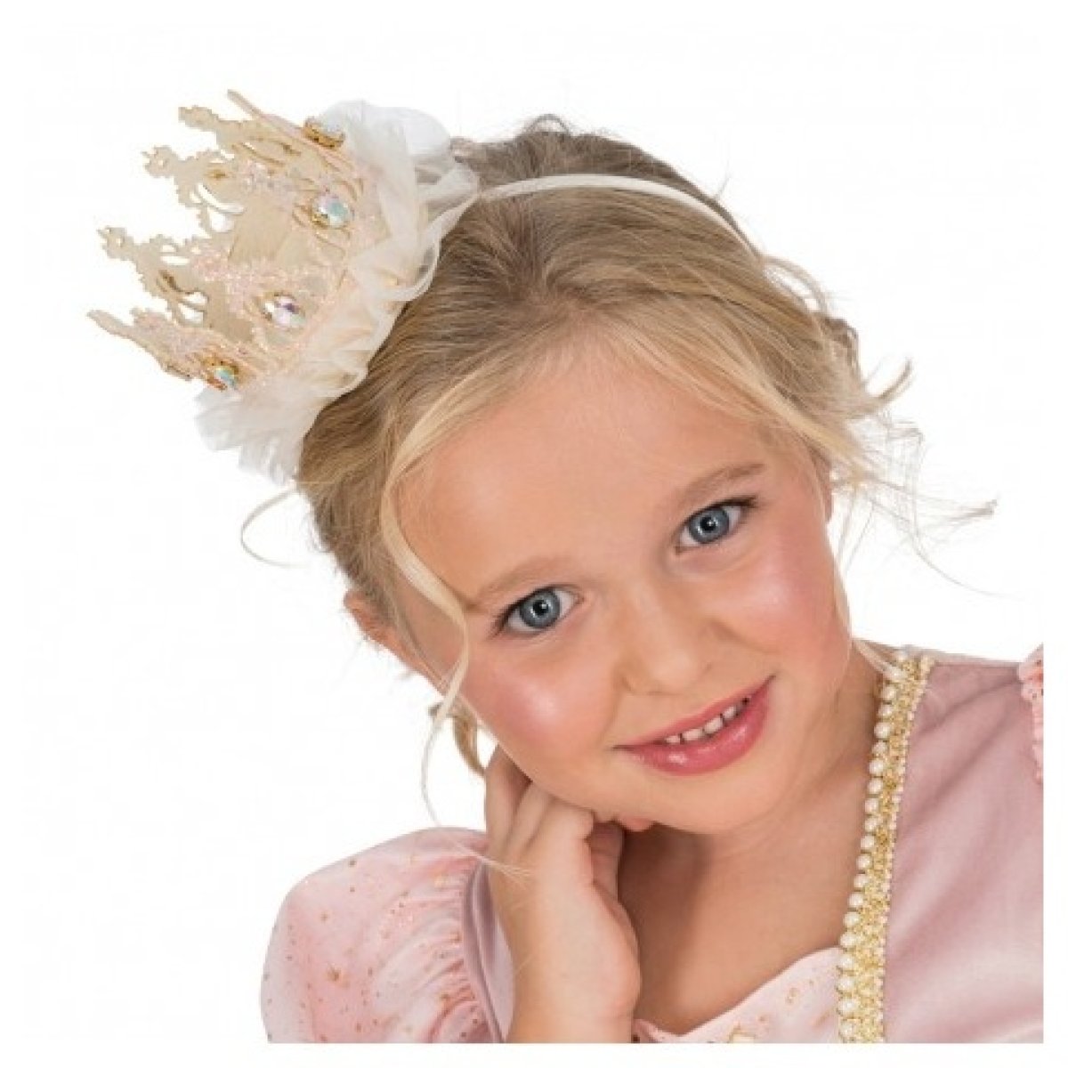 Prinsesse Hårbøjle Med Krone Til Børn til 39 kr. på Temashop.dk