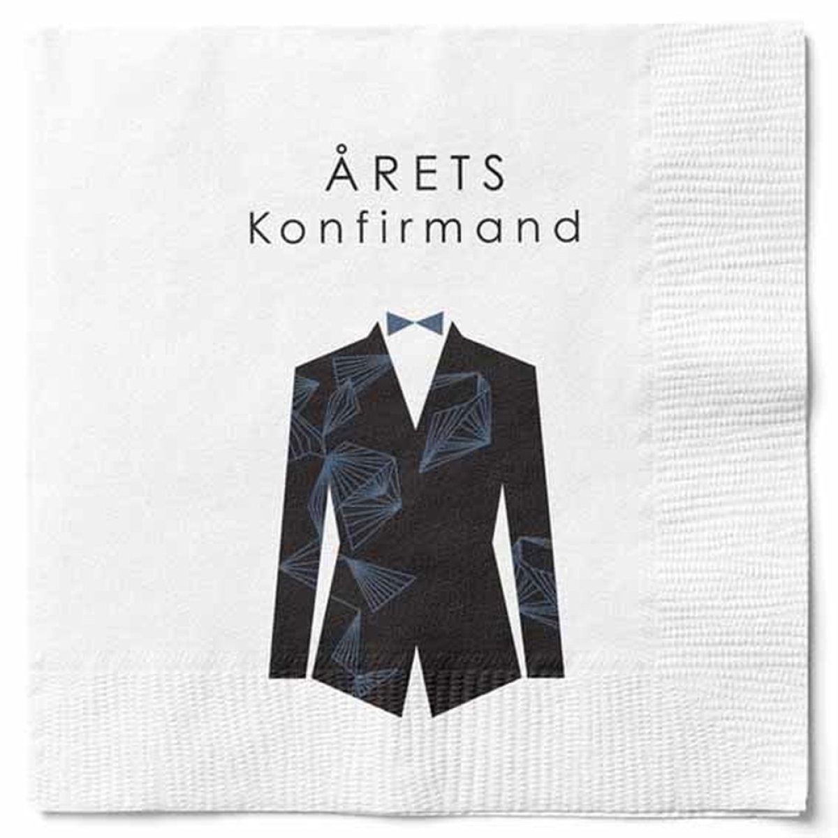 Årets Konfirmand Servietter Hvid/Sort til 49 kr. på Temashop.dk
