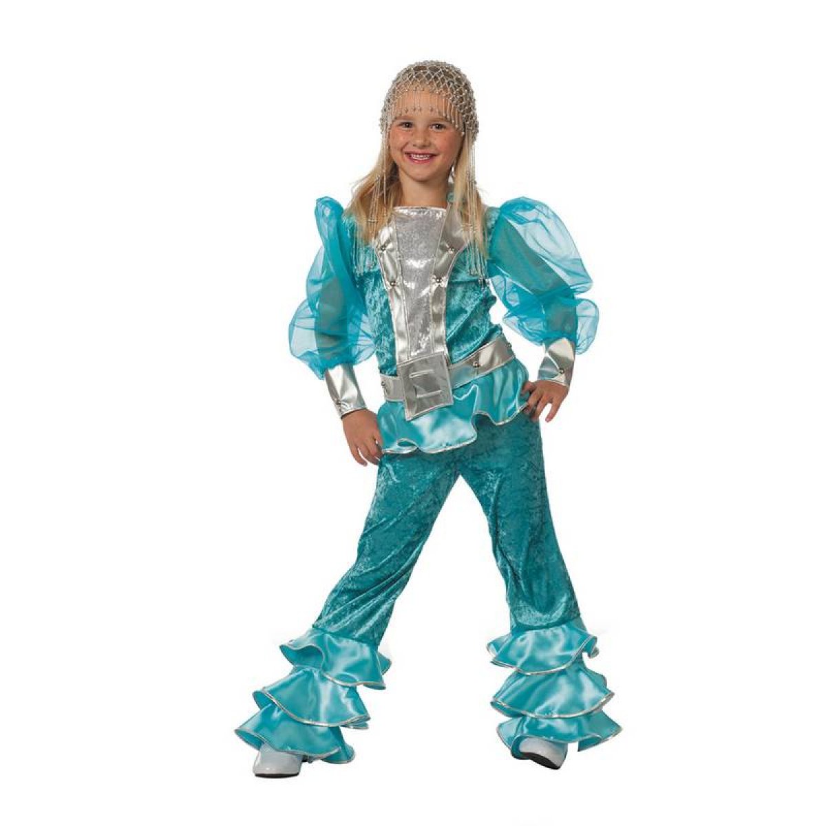Diskoprinsesse Lyseblå Børnekostume til 349 kr. på Temashop.dk