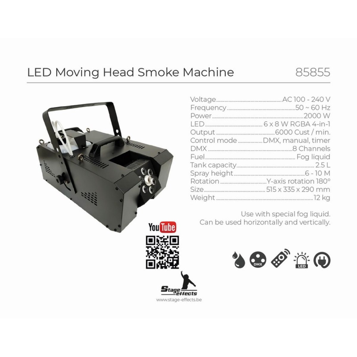 Moving Head Røgmaskine 6 LED til 6799 kr. på Temashop.dk