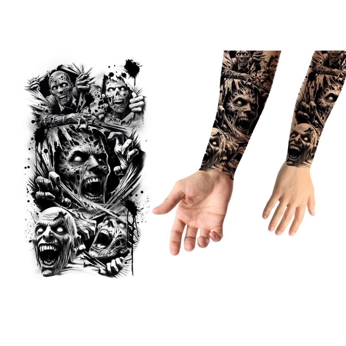Zombie Arm Falsk Tatovering til 39 kr. på Temashop.dk