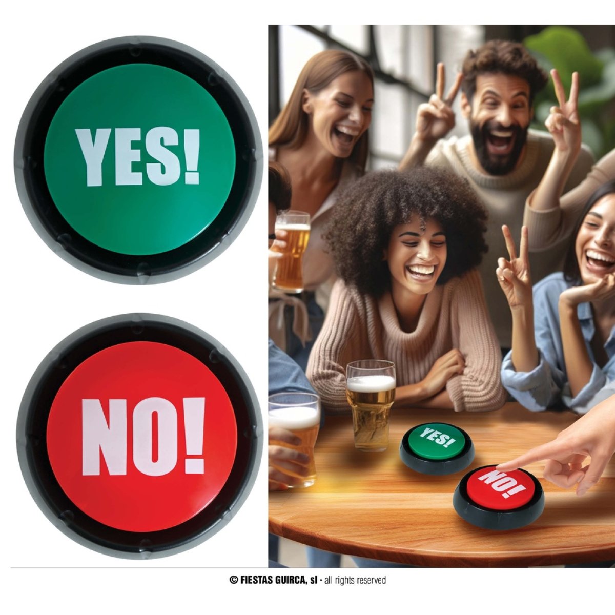 Yes/No Party Buzzer Sæt til 129 kr. på Temashop.dk