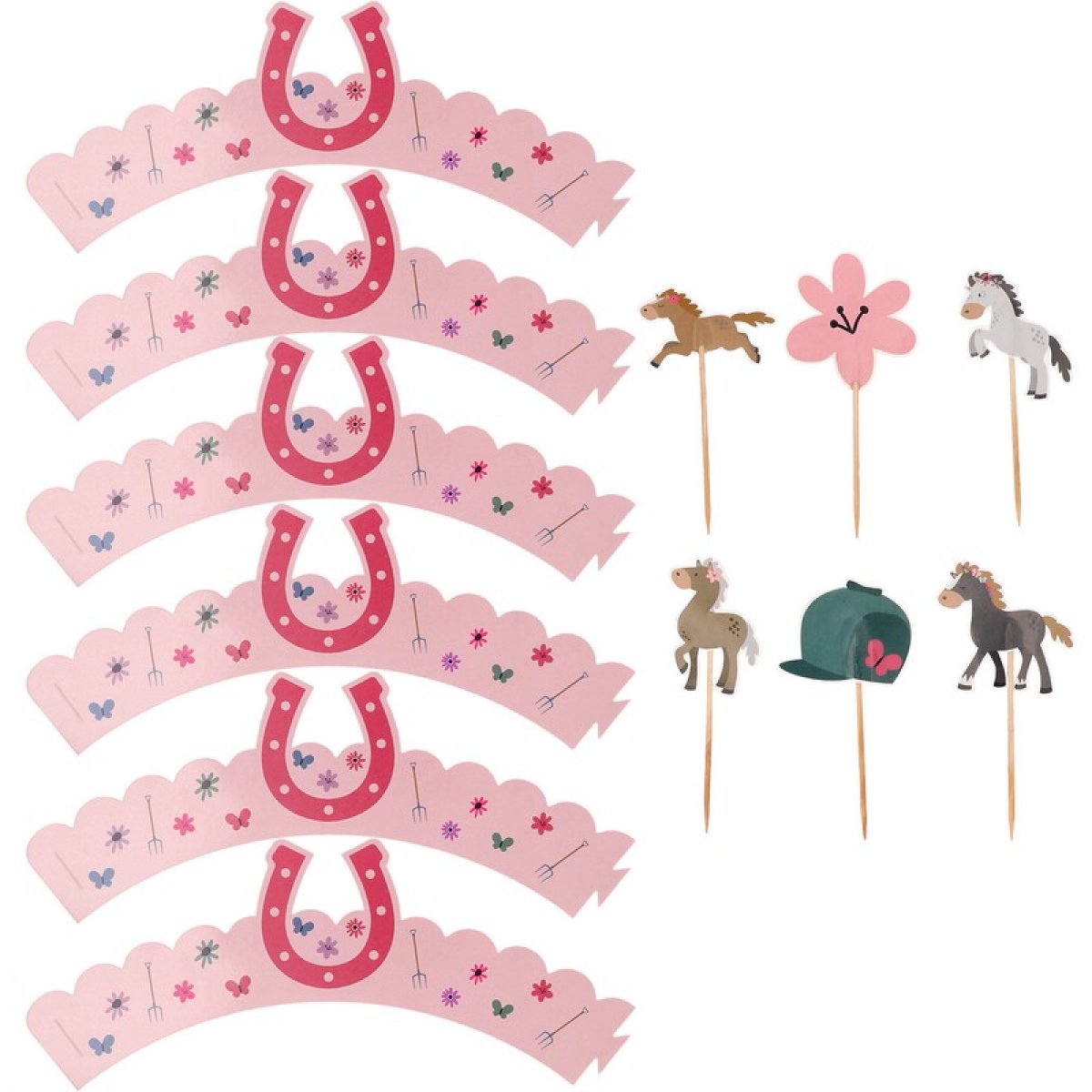 Heste Cupcake Wrappers & Kagepinde til 29 kr. på Temashop.dk