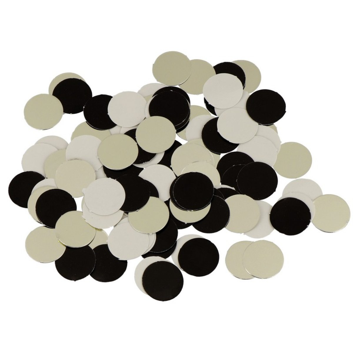 Cirkel Konfetti Sort/Creme/Champagne til 19 kr. på Temashop.dk