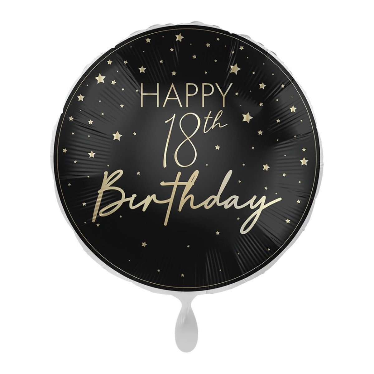 Happy 18th Birthday Folieballon Sort/Guld til 59 kr. på Temashop.dk