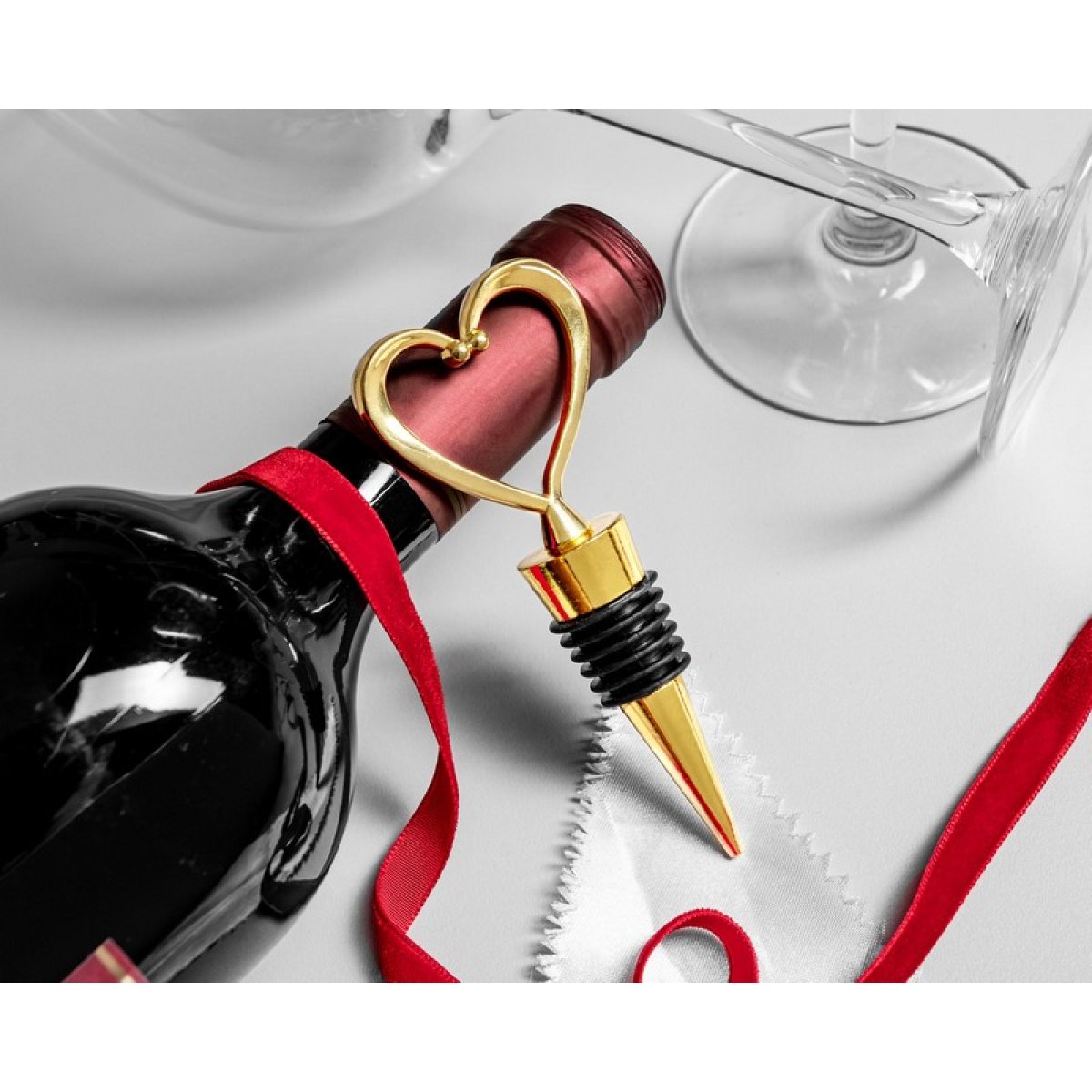 Hjerteformet Vinprop Guld til 59 kr. på Temashop.dk