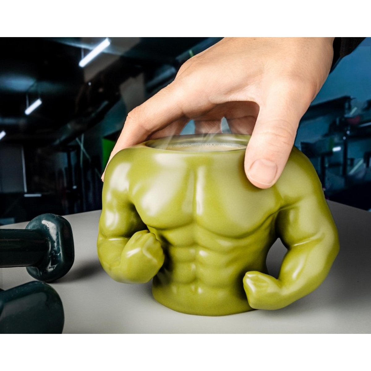 Bodybuilder Overkrop Krus Grøn til 129 kr. på Temashop.dk