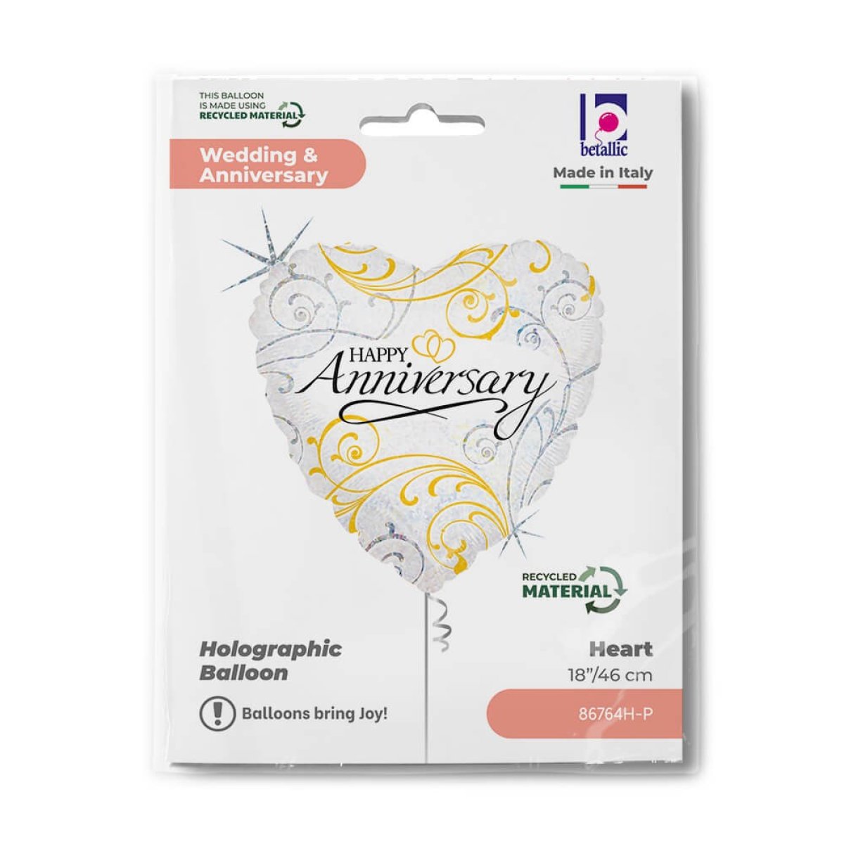 Happy Anniversary Hjerte Folieballon til 39 kr. på Temashop.dk