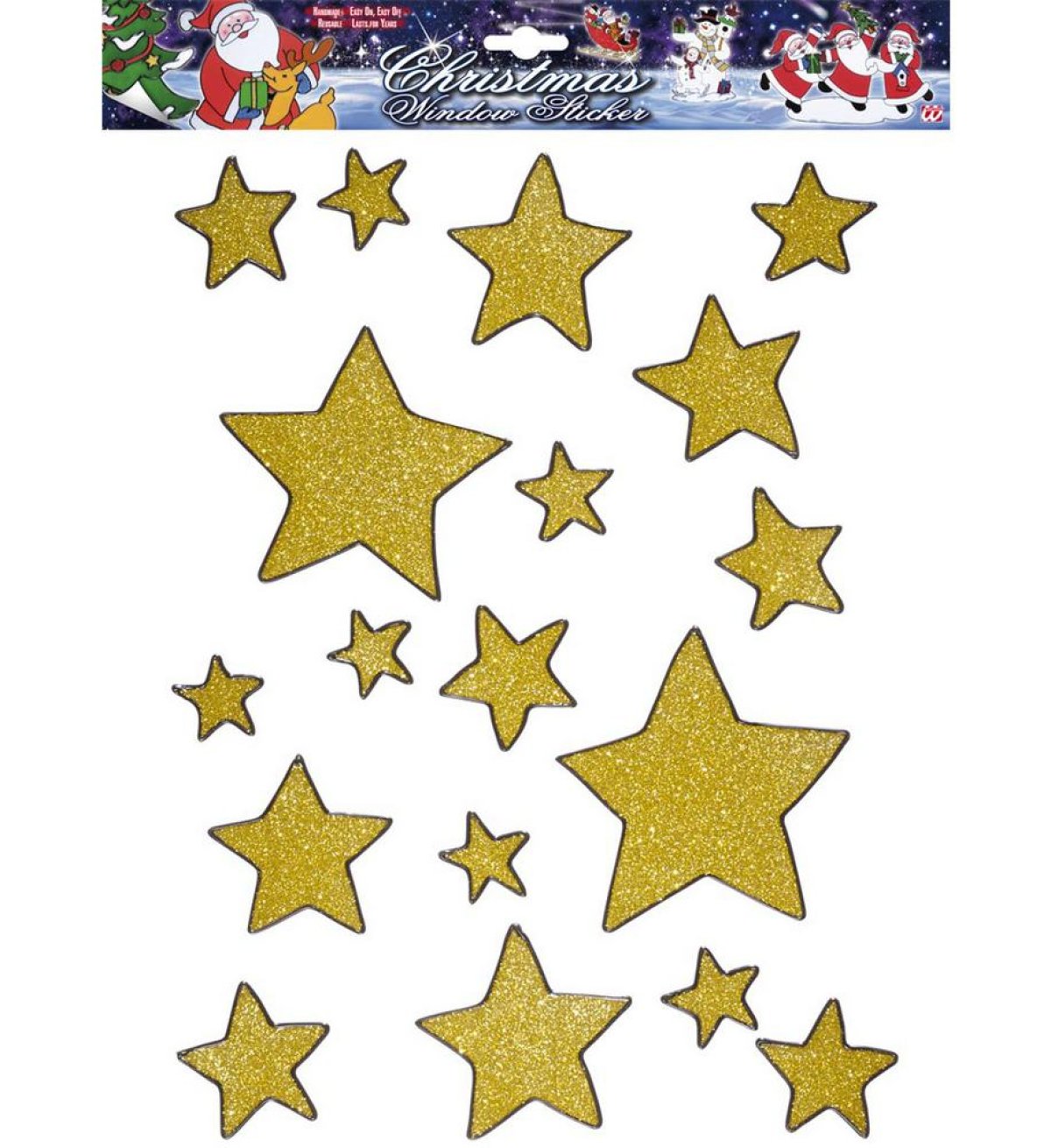 Glitter Stjerne Klistermærker Guld til 69 kr. på Temashop.dk