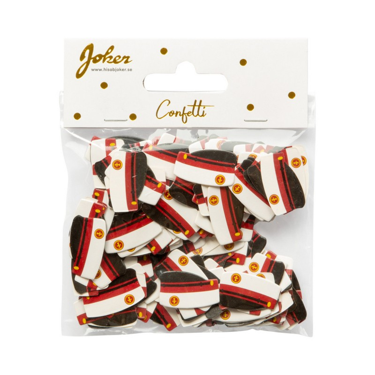 Studenterhuer Konfetti Rød til 19 kr. på Temashop.dk