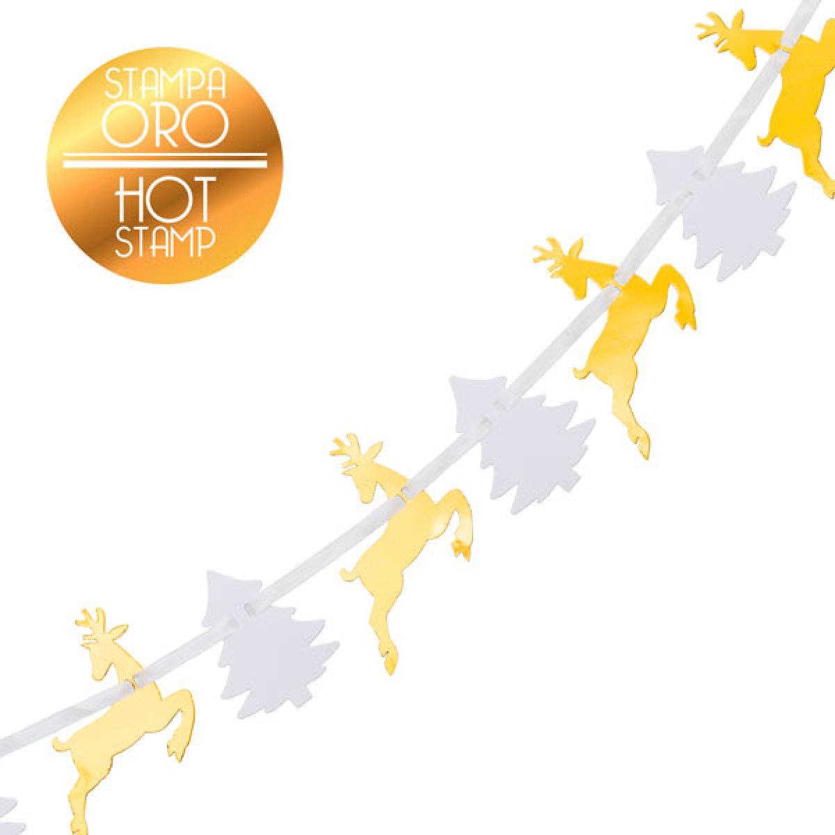 Jule Guirlande Hvid/Guld til 49 kr. på Temashop.dk