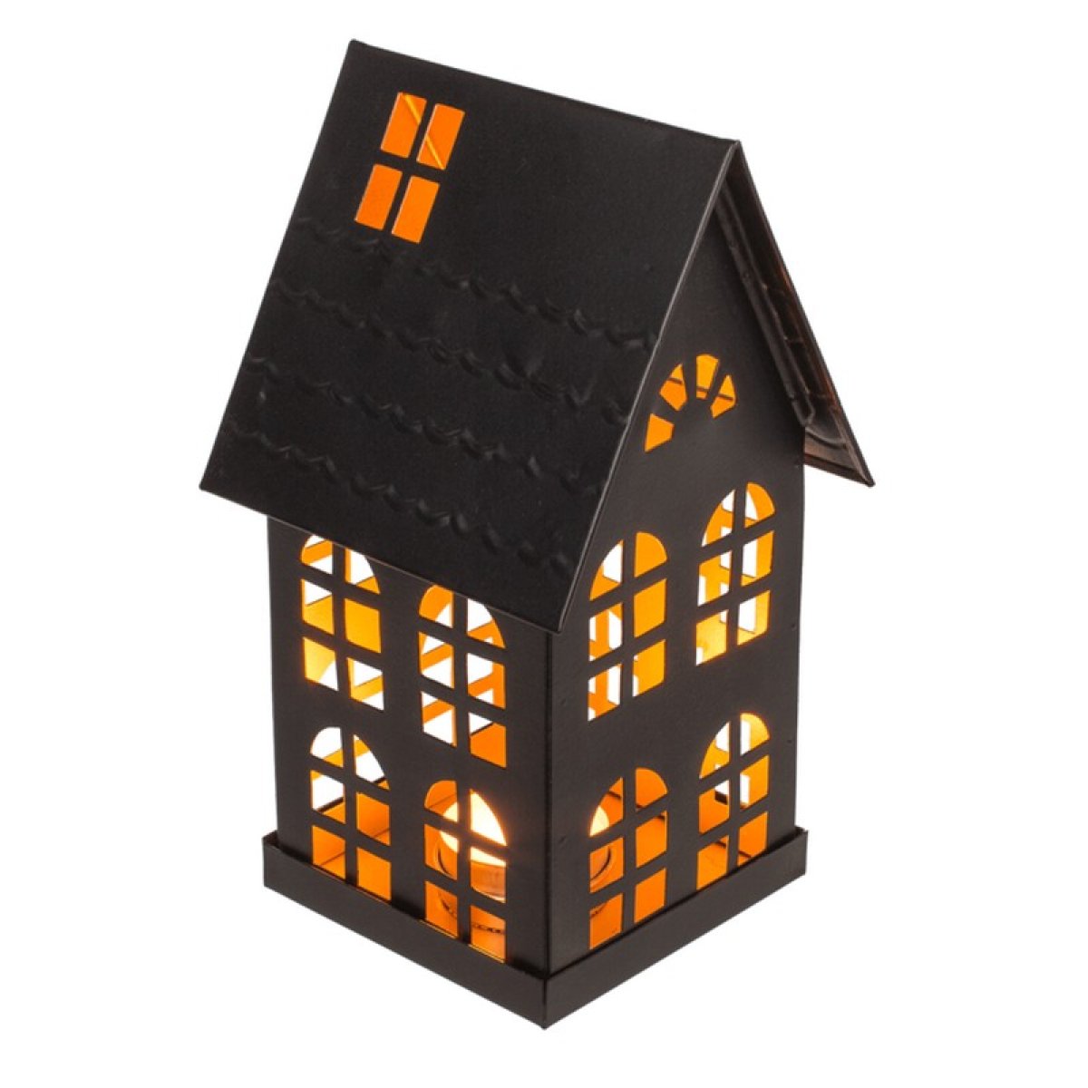 Fyrfadsstage Metal Hus Sort til 119 kr. på Temashop.dk