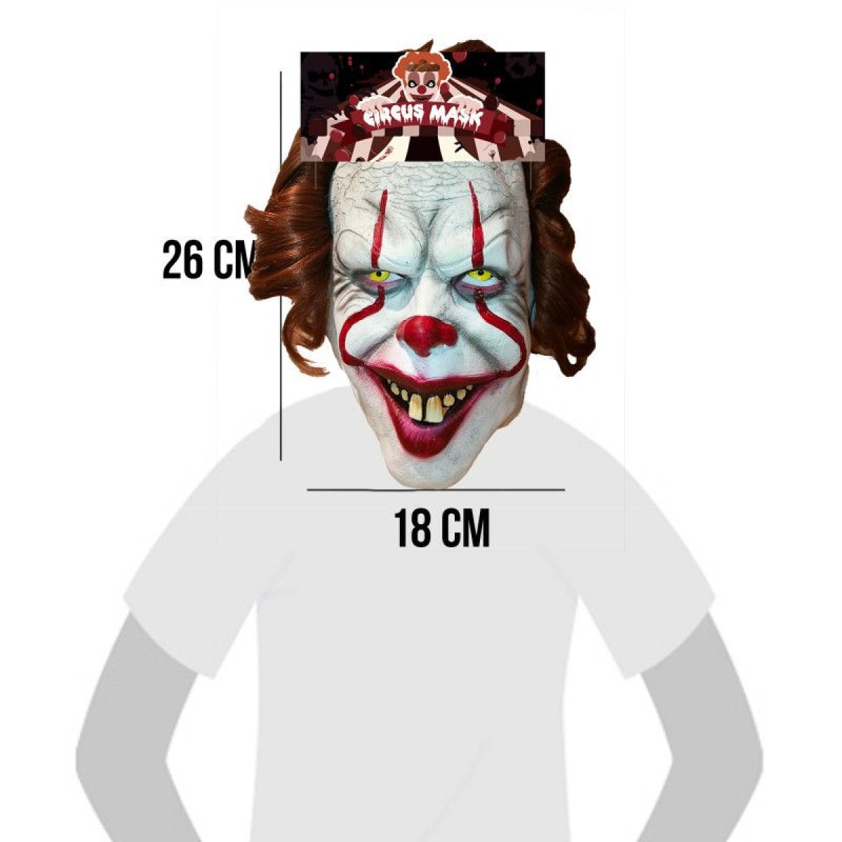 Køb Pennywise IT Latexmaske til kun 299 kr | Temashop.dk