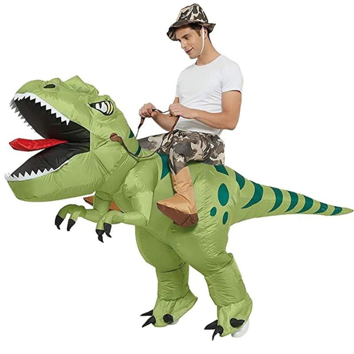 Oppustelig Dino Kostume til 599 kr. på Temashop.dk