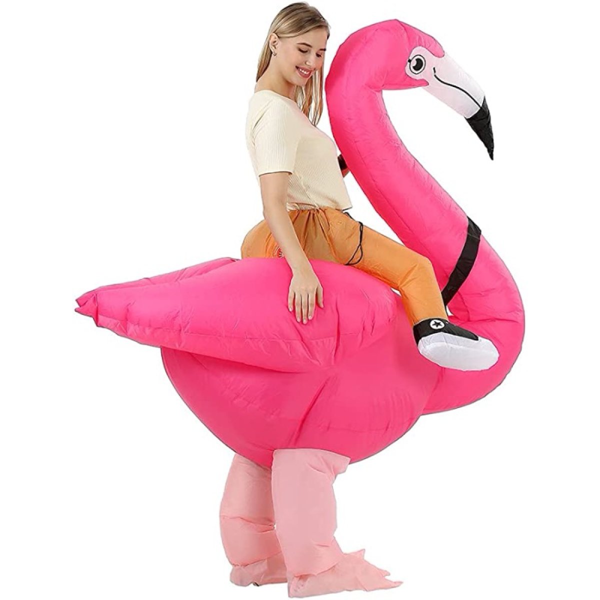 Oppustelig Flamingo Kostume til 399 kr. på Temashop.dk