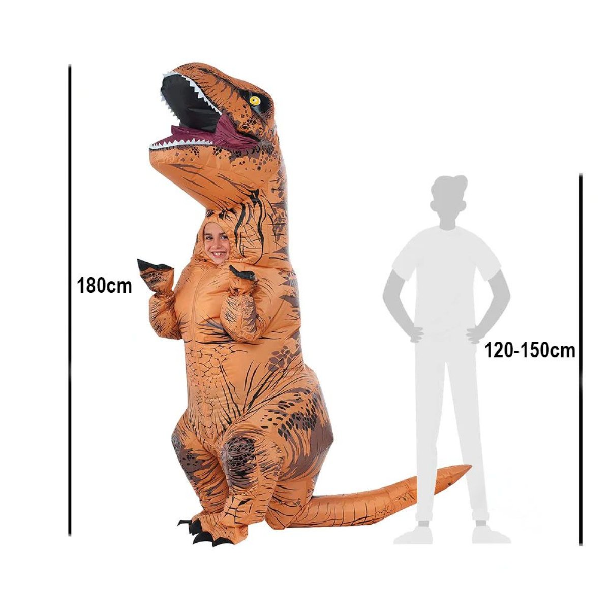 Oppustelig T-Rex Kostume Barn til 599 kr. på Temashop.dk