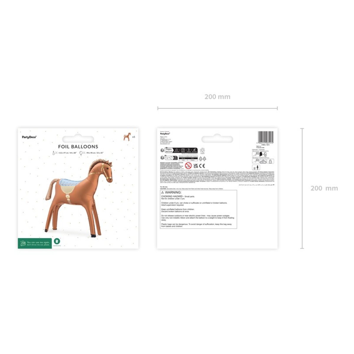 Stående Hest Folieballon Brun til 59 kr. på Temashop.dk