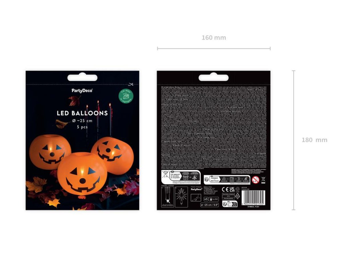 Græskar LED Balloner Orange til 59 kr. på Temashop.dk