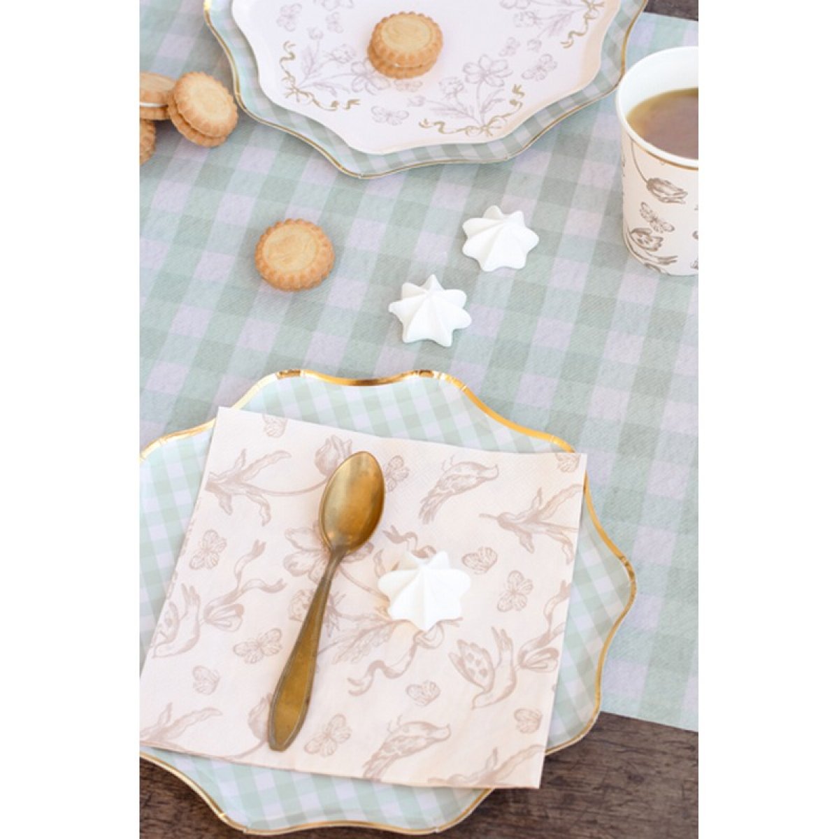 Ternede Picnic Paptallerkener Grøn til 49 kr. på Temashop.dk