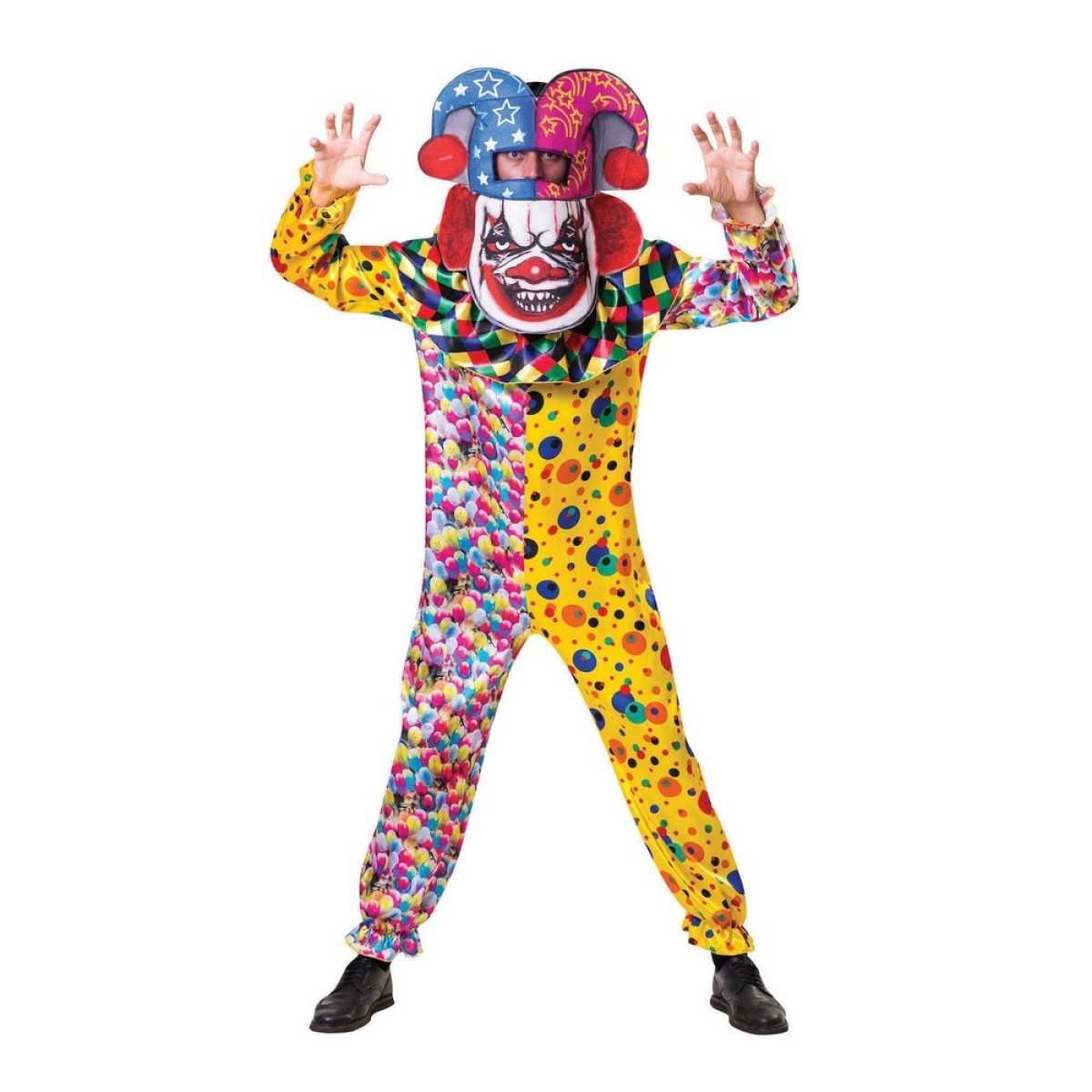 Horror Klovn Kostume Med Stort Hoved til 349 kr. på Temashop.dk