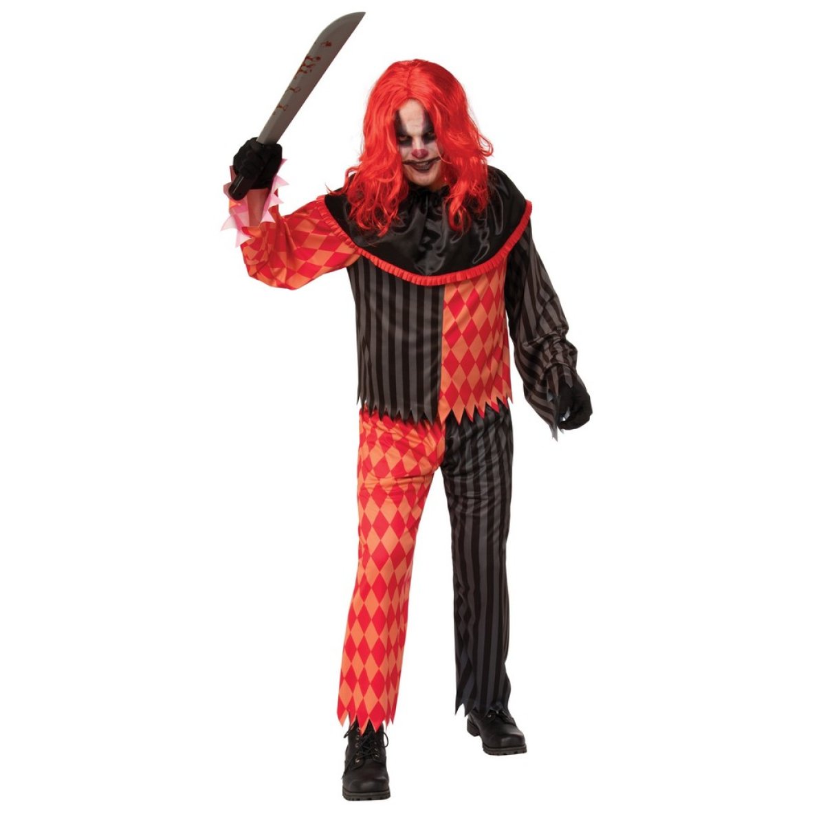 Psyko Klovn Kostume Rød/Sort til 299 kr. på Temashop.dk