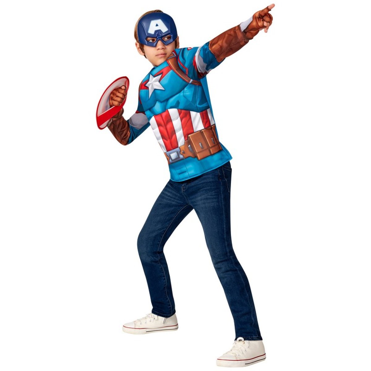 Captain America® Basic Børnekostume til 219 kr. på Temashop.dk