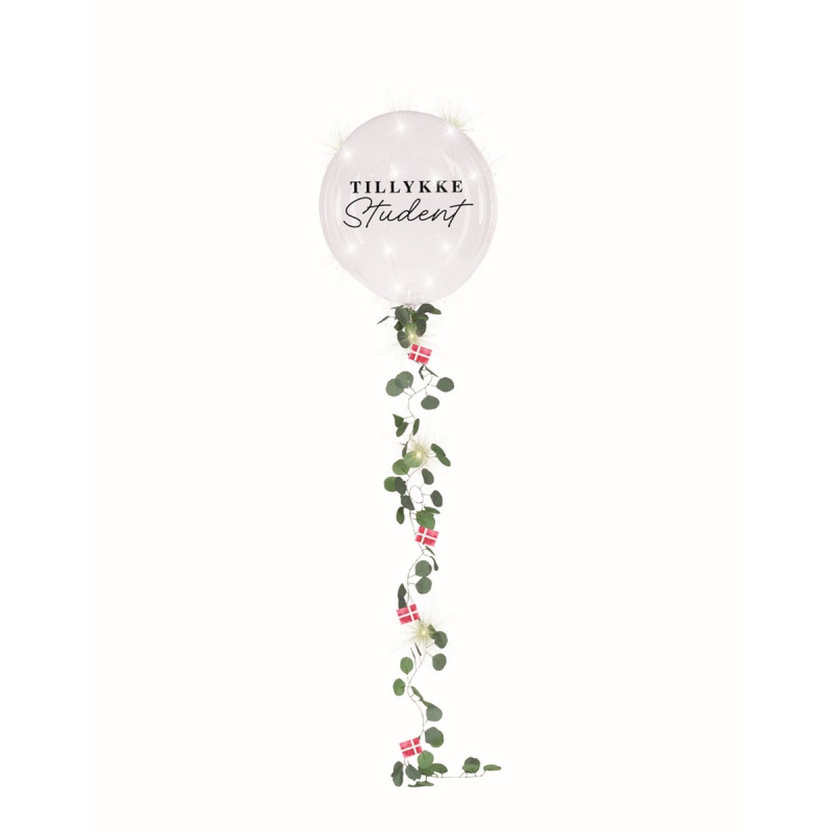 Tillykke Student LED Ballon & Ballonhale til 69 kr. på Temashop.dk