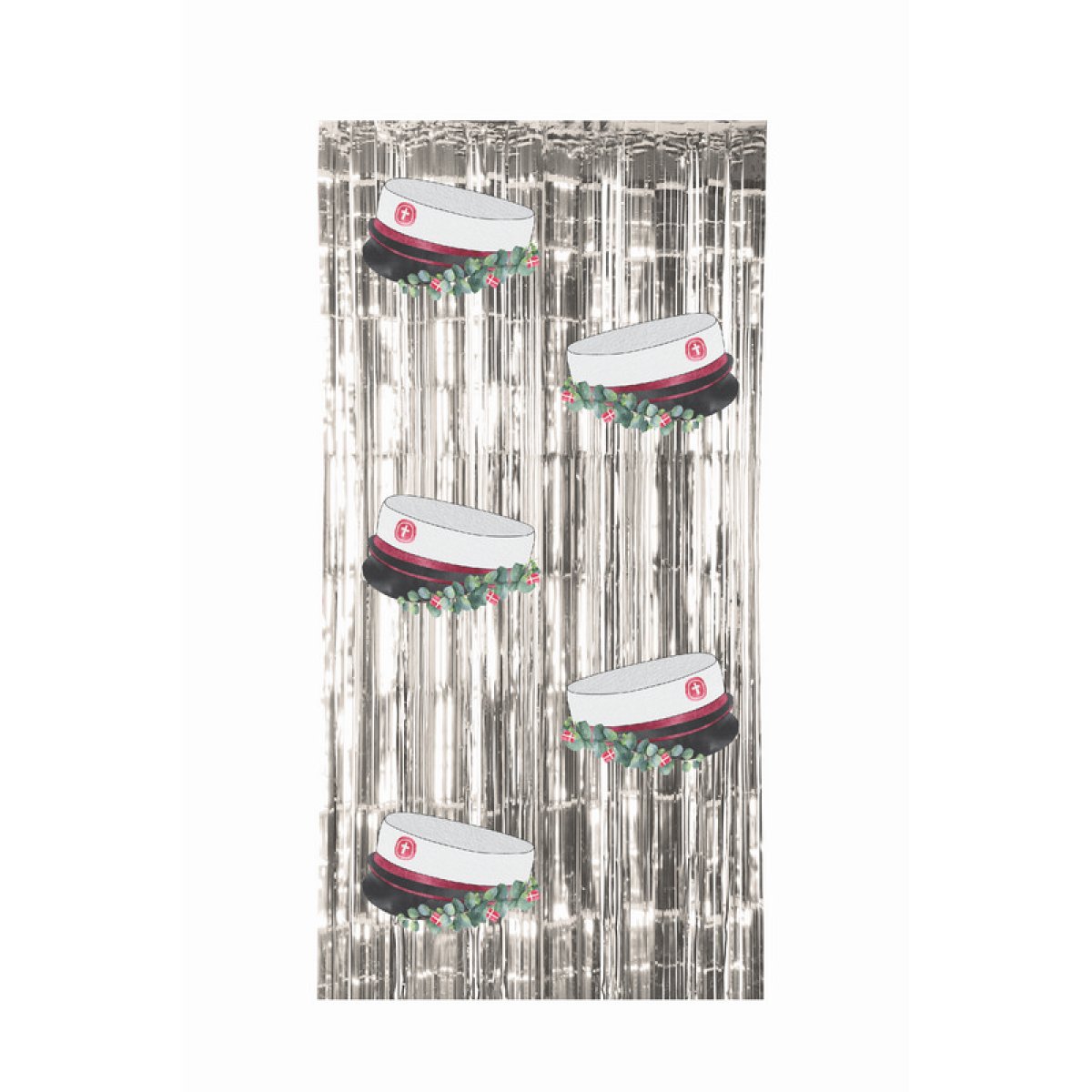 Studenterhue Lametta Forhæng Rød til 49 kr. på Temashop.dk