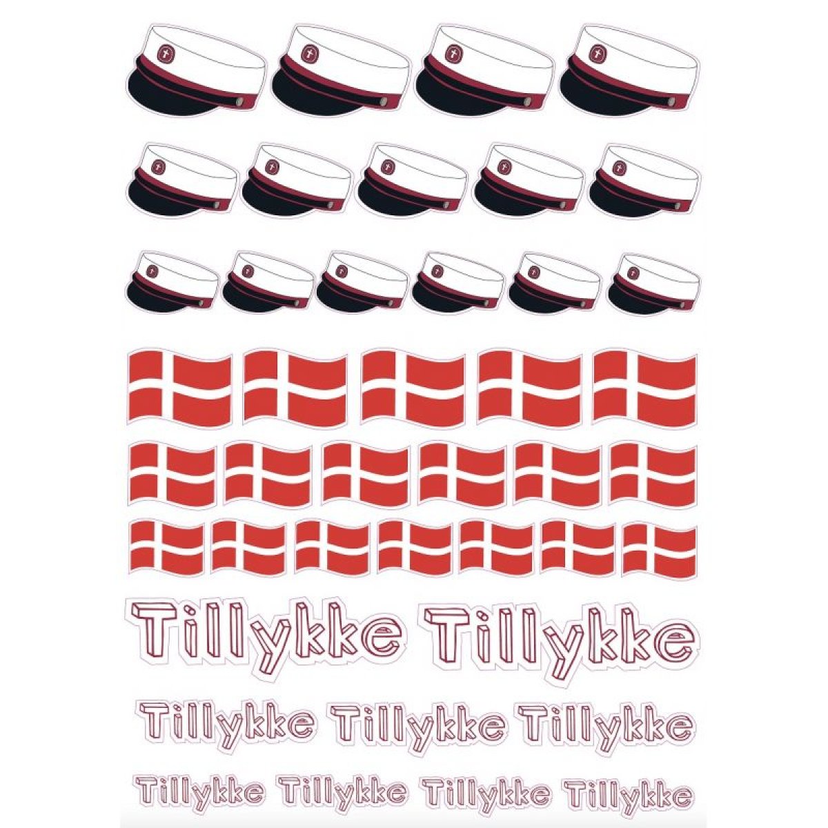 Student Klistermærker Rød til 19 kr. på Temashop.dk