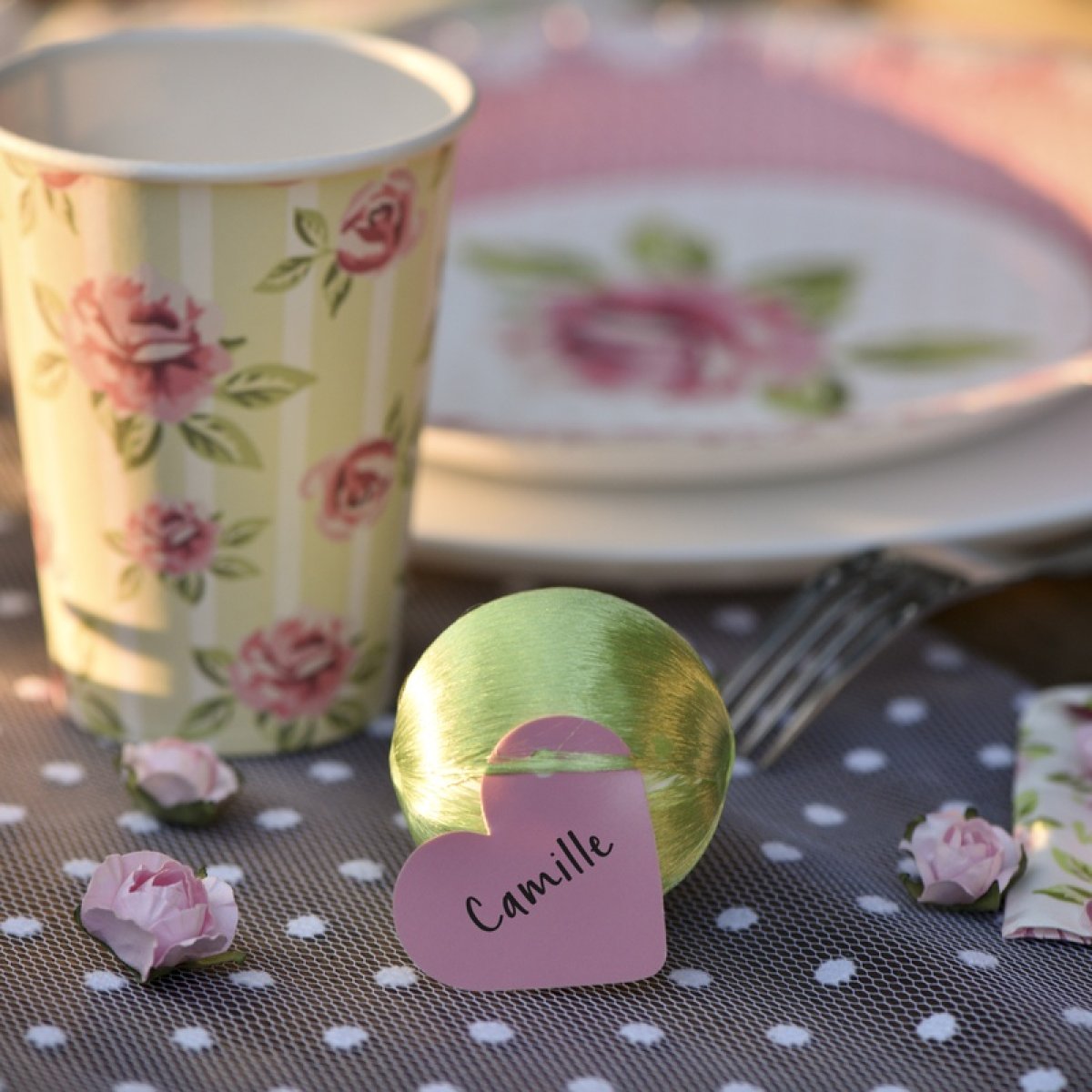 Mini Hjerte Bordkort Hvid til 19 kr. på Temashop.dk