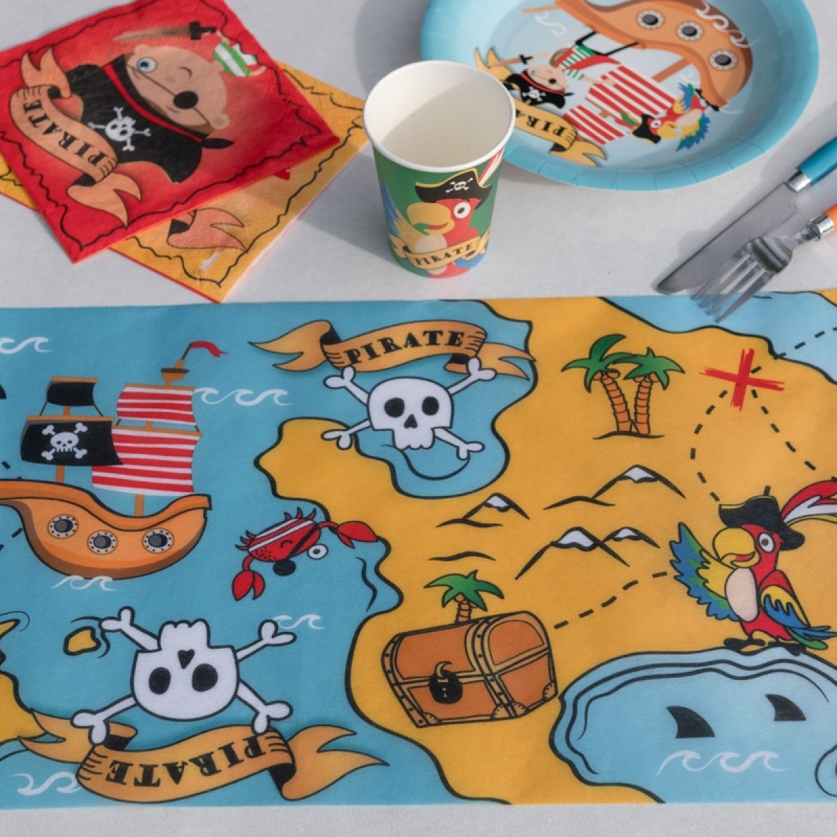 Pirat Skattekort Bordløber til 79 kr. på Temashop.dk