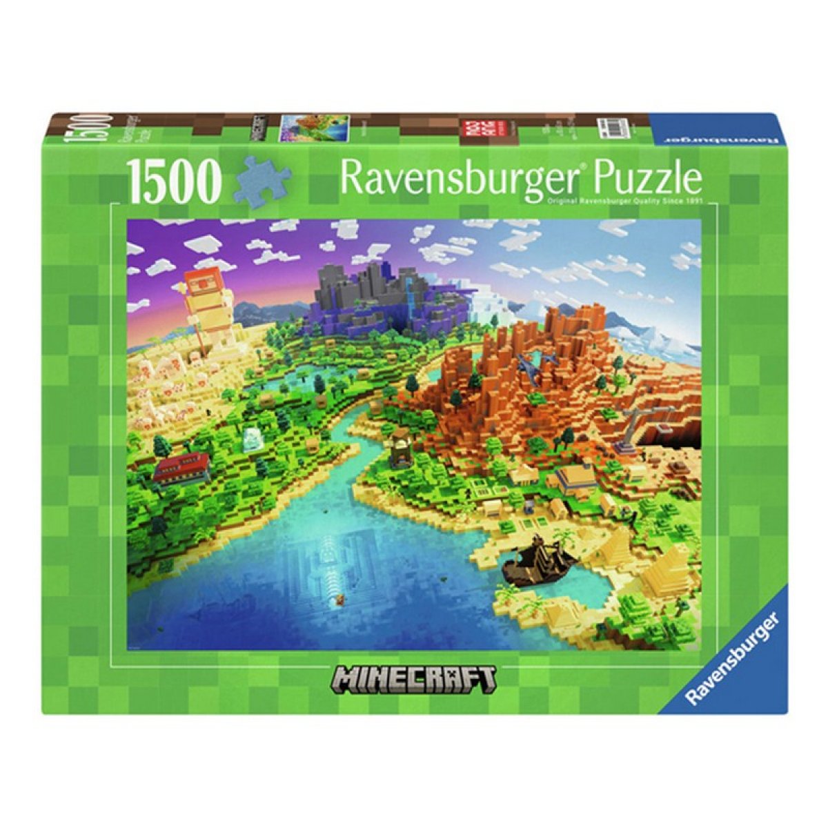 Minecraft® 1500 Brikker Landskab Puslespil til 269 kr. på Temashop.dk