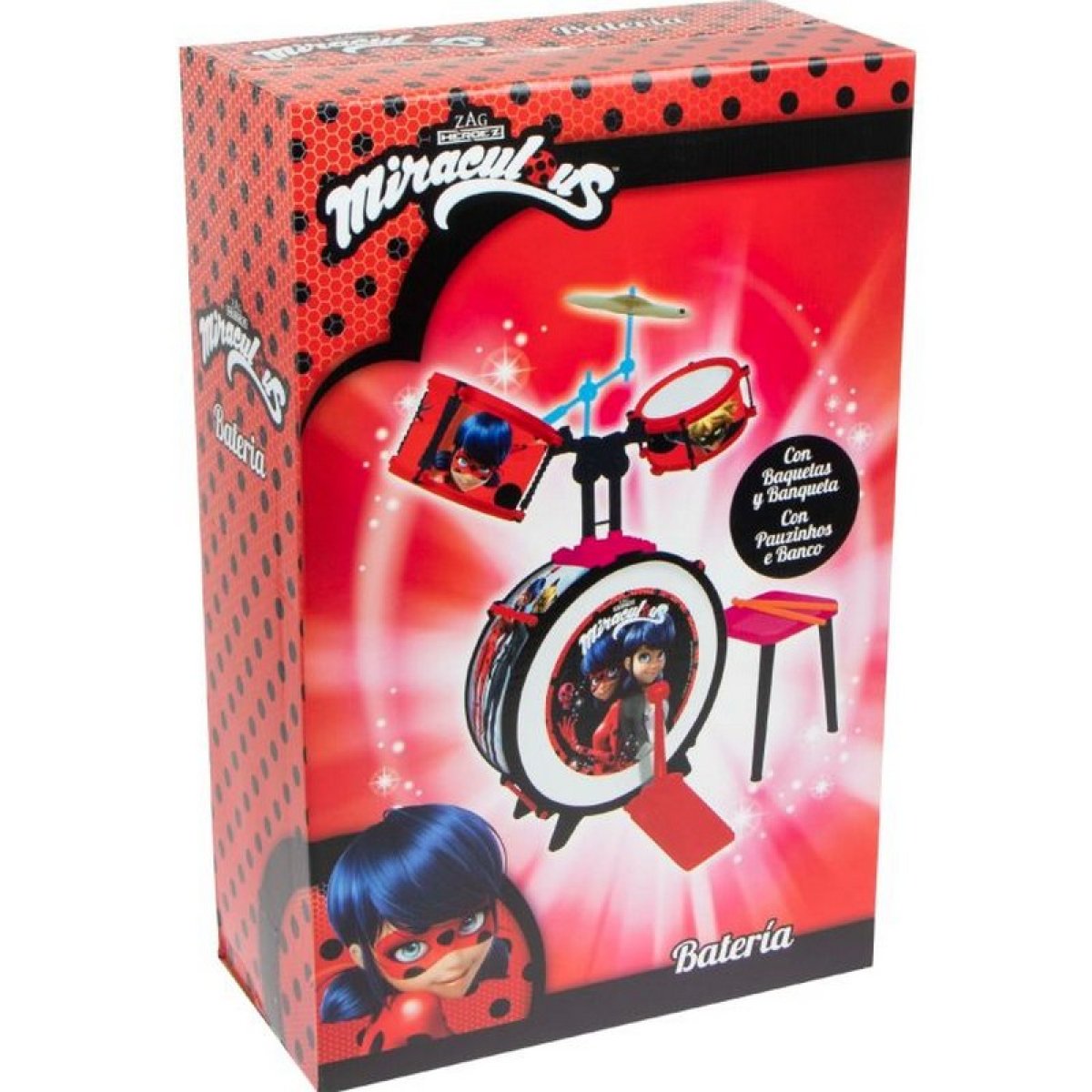 Miraculous Ladybug® Trommesæt Med Skammel til 449 kr. på Temashop.dk
