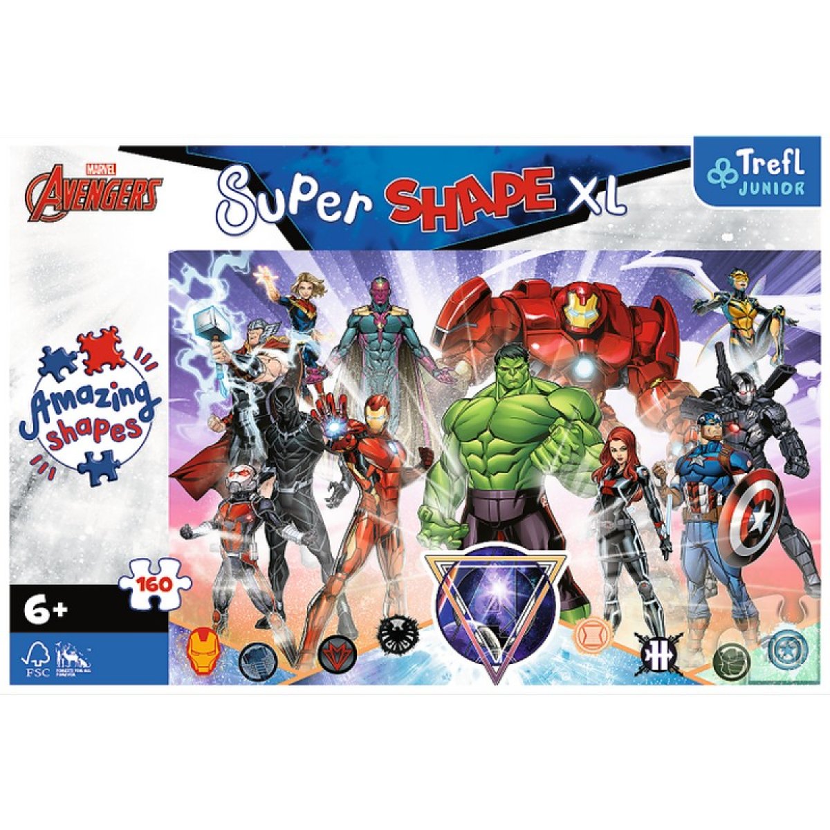 Avengers® Super Shape XL Puslespil 160 Brikker til 129 kr. på Temashop.dk