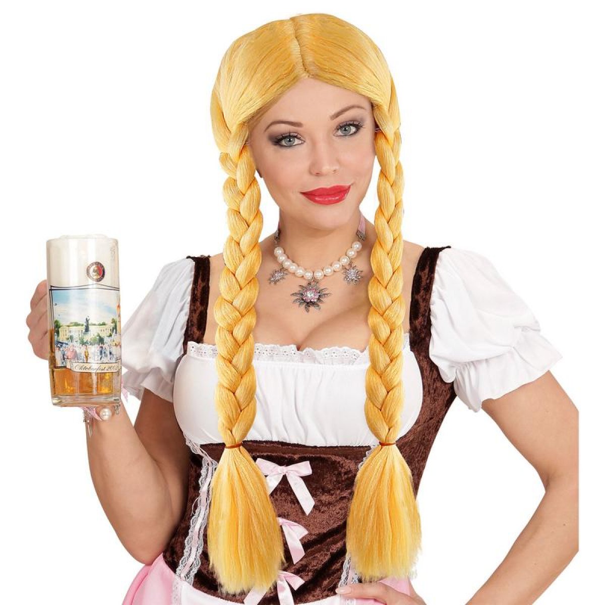 Tyroler Paryk Gyldenblond til 149 kr. på Temashop.dk