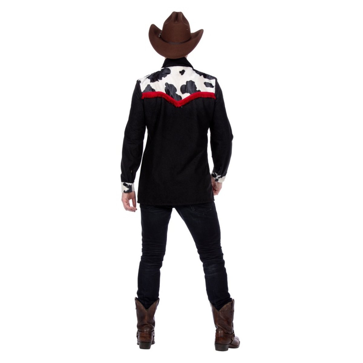 Cowboy Skjorte Sort/Hvid/Rød til 299 kr. på Temashop.dk