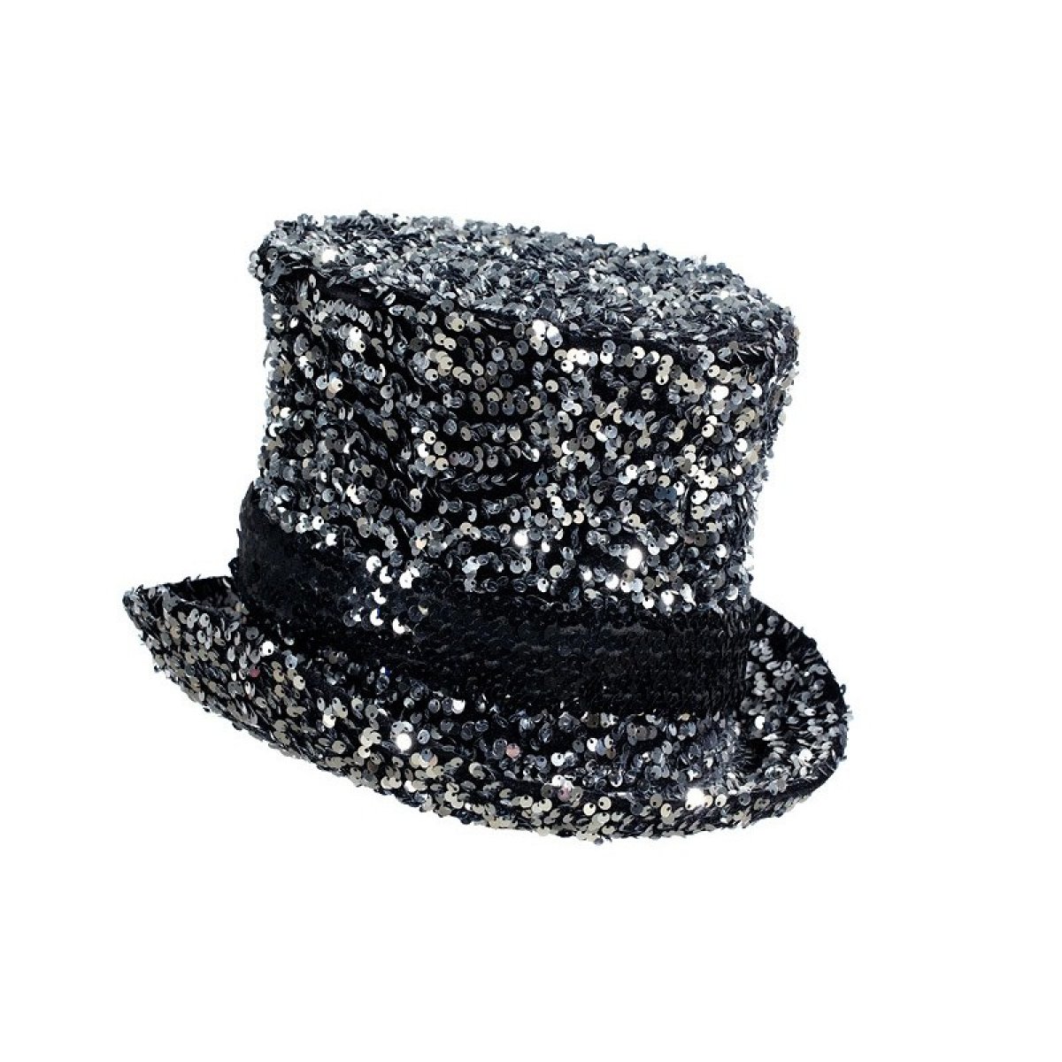 Glitrende Tophat Sølv/Sort til 249 kr. på Temashop.dk