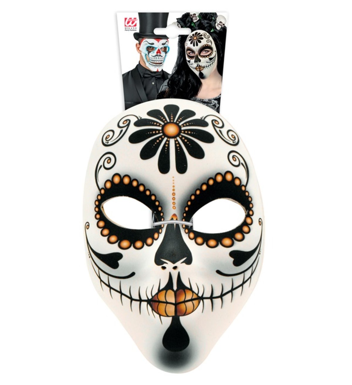 Dia de los Muertos Maske Sort/Orange til 49 kr. på Temashop.dk