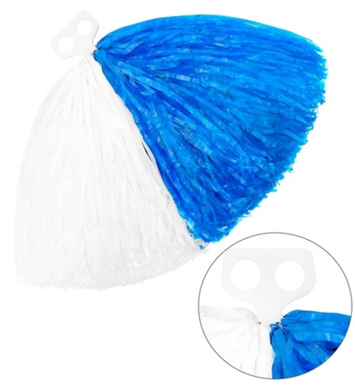 Cheerleader Pom Pom Blå/Hvid til 49 kr. på Temashop.dk